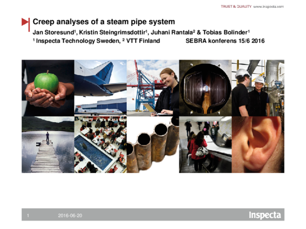 (PDF) Creep analyses of a steam pipe system