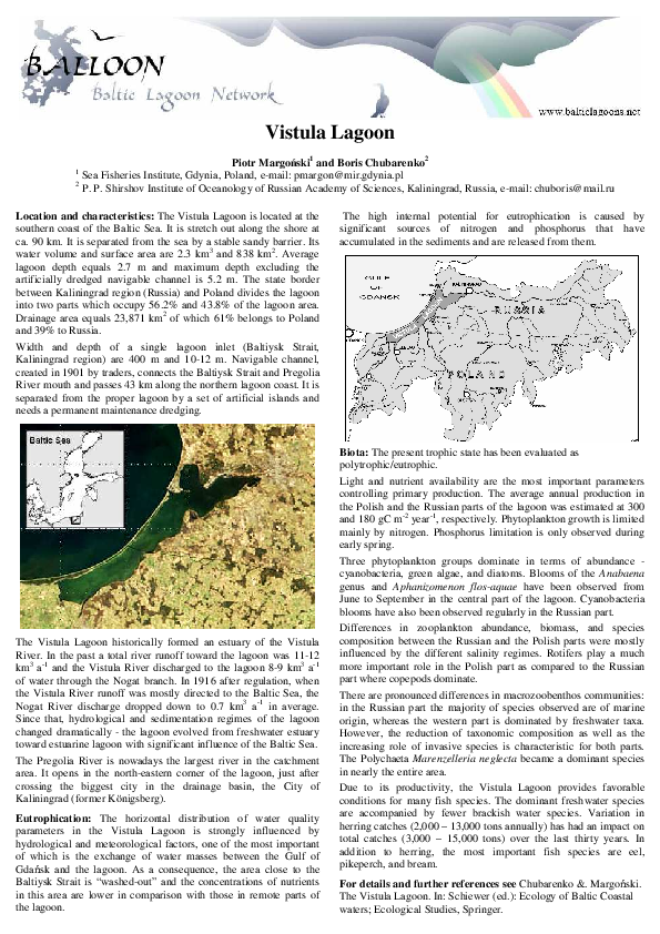 (PDF) The Vistula Lagoon