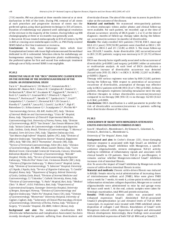 (PDF) PC.01.2 Predictive Value of the “Dica” Endoscopic Classification ...