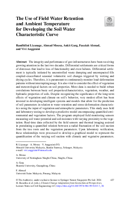 (PDF) The Use of Field Water Retention and Ambient Temperature for ...