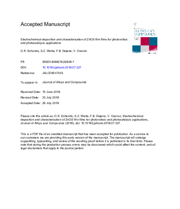 (PDF) Electrochemical deposition and characterisation of CdTe thin ...