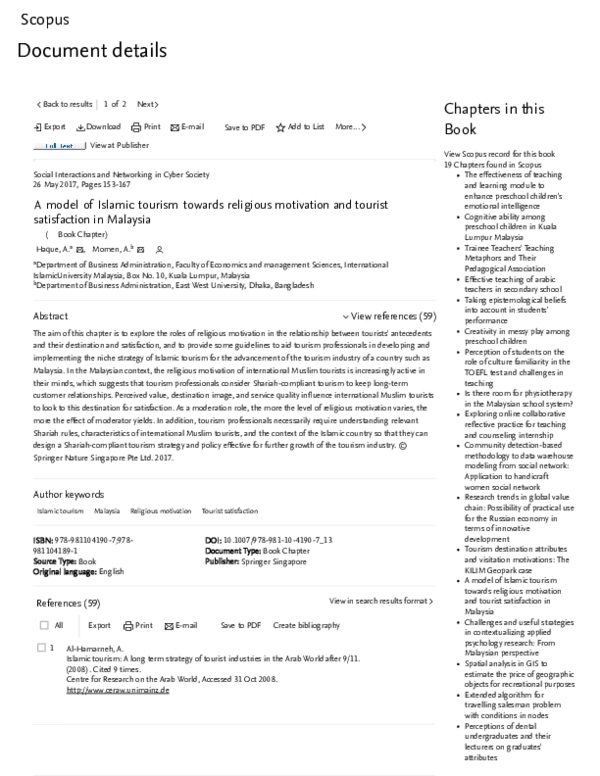 (PDF) A Model of Islamic Tourism Towards Religious Motivation and ...