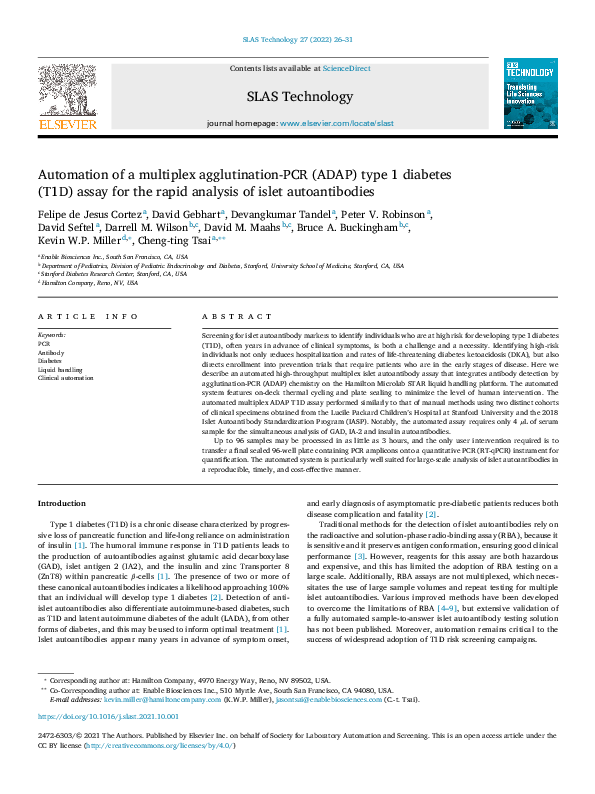 (PDF) Automation of a multiplex agglutination-PCR (ADAP) type 1 ...