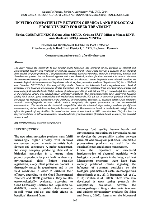 (PDF) In Vitro Compatibility Between Chemical and Biological Products ...