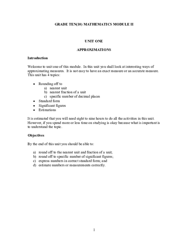 (PDF) Mathematics Notes