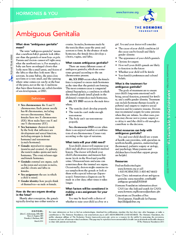 (PDF) Understanding Ambiguous Genitalia Causes