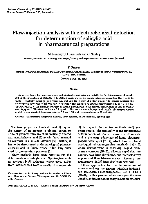 (PDF) Flow-injection analysis with electrochemical detection for ...