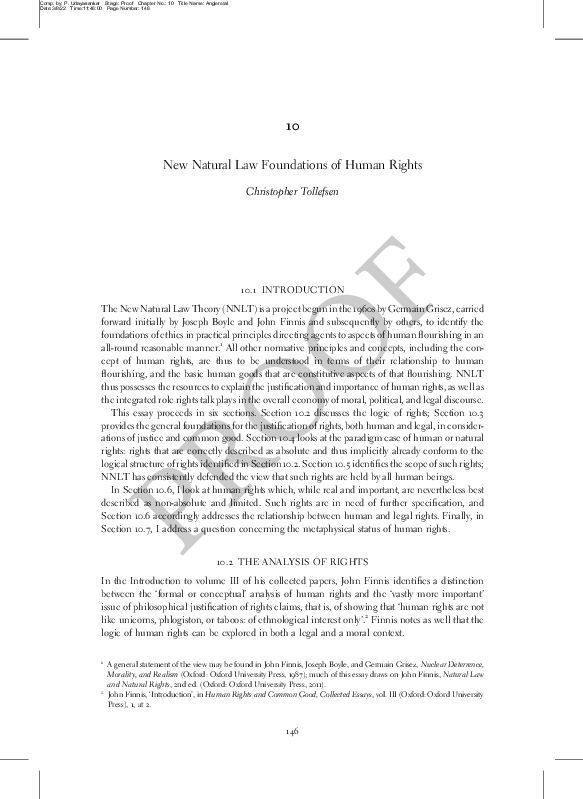 (PDF) New Natural Law Foundations of Human Rights