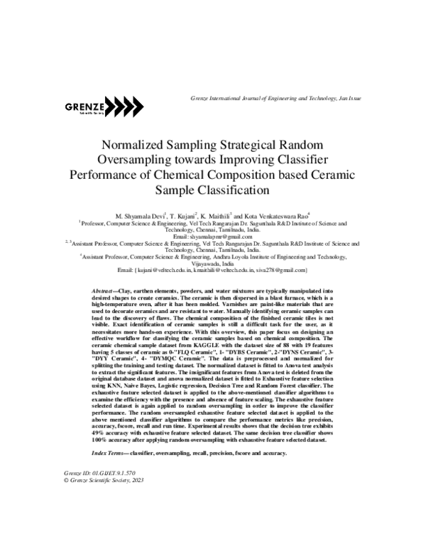 (PDF) Normalized Sampling Strategical Random Oversampling towards Improving Classifier ...