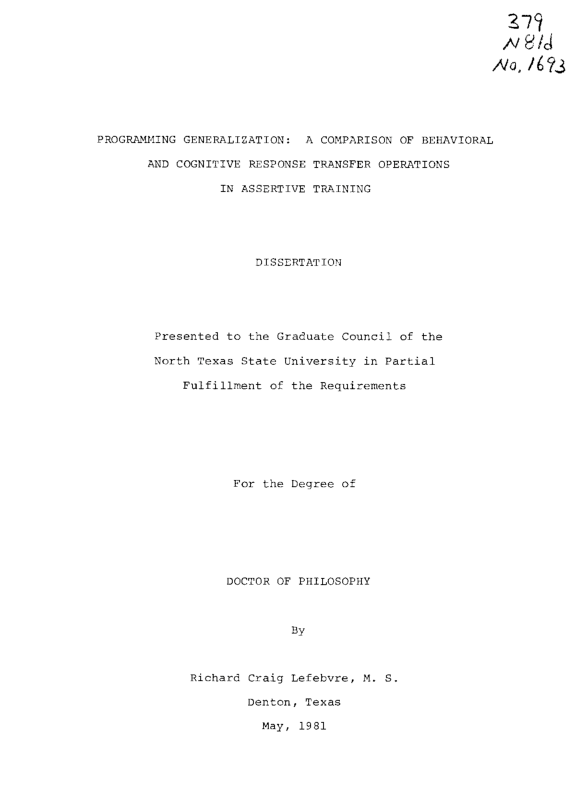 (PDF) Programming Generalization: A Comparison of Behavioral and ...