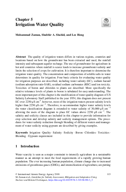 (PDF) Irrigation Water Quality