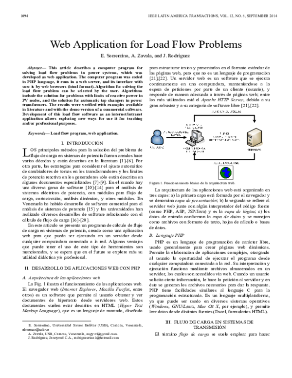 (PDF) Web Application for Load Flow Problems