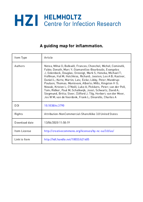 (PDF) A guiding map for inflammation