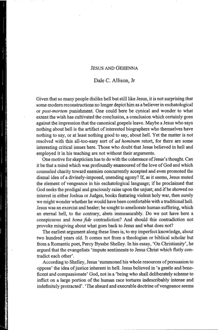 (PDF) Jesus and Gehenna