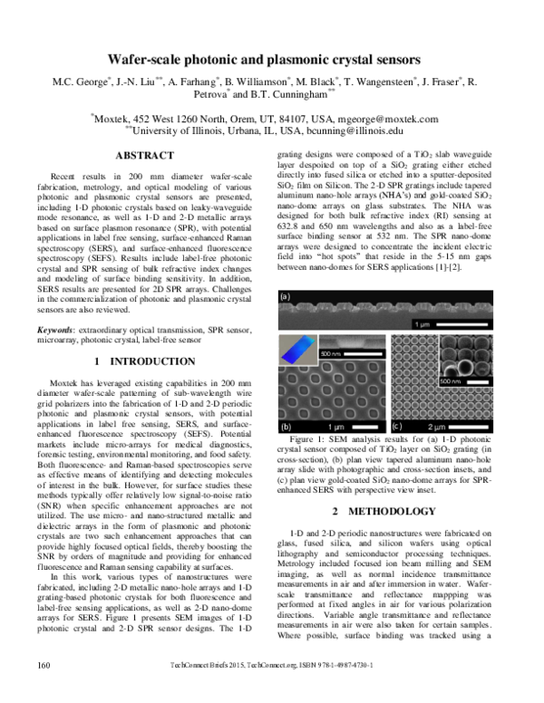 (PDF) Wafer-scale photonic and plasmonic crystal sensors