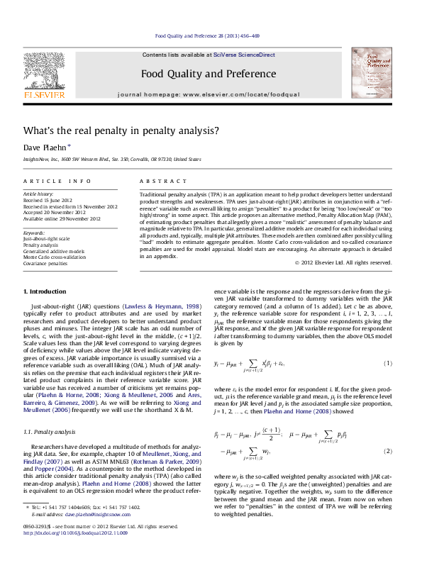 (PDF) What’s the real penalty in penalty analysis?