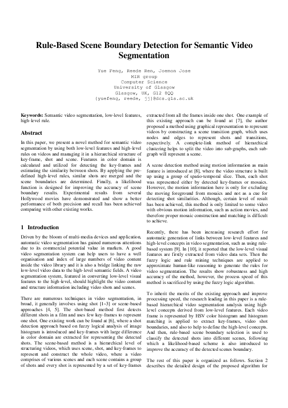 (PDF) Rule-Based Scene Boundary Detection for Semantic Segmentation