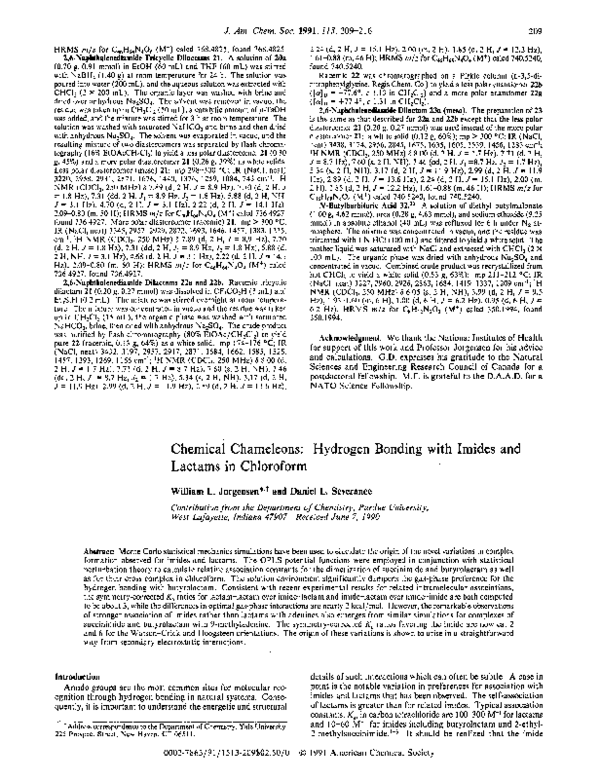(PDF) Chemical chameleons: hydrogen bonding with imides and lactams in ...
