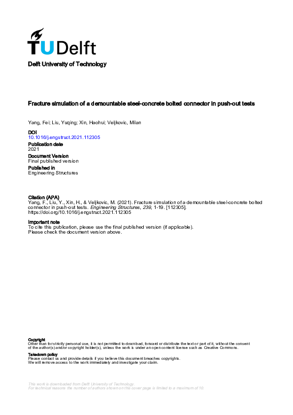 (PDF) Simulating Fracture in Steel-Concrete Connectors