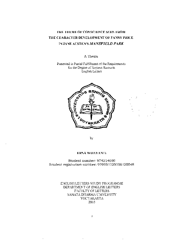 (PDF) The theme of conscience seen from the character development of ...