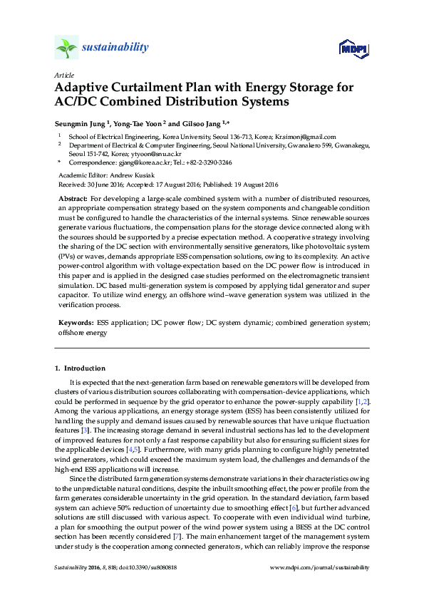 (PDF) Adaptive Curtailment Plan with Energy Storage for AC/DC Combined ...