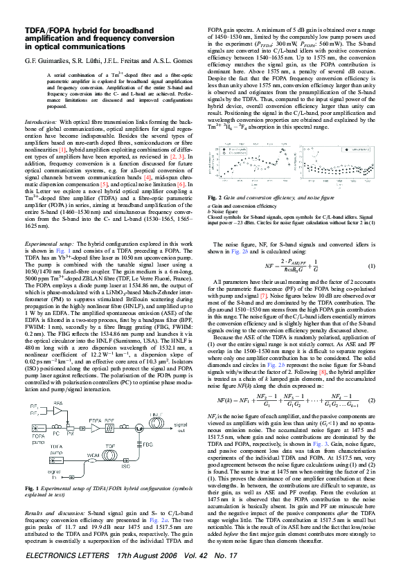 (PDF) TDFA/FOPA hybrid for broadband amplification and frequency ...
