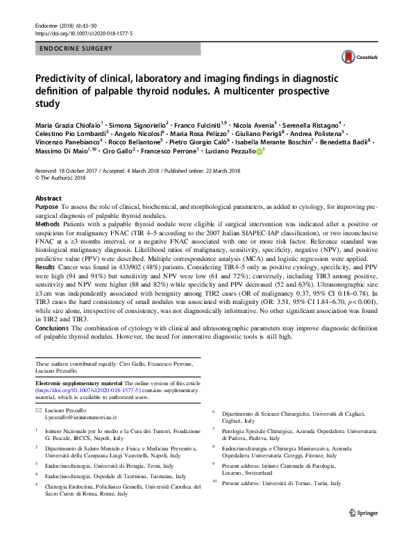 (PDF) Predictivity of clinical, laboratory and imaging findings in ...
