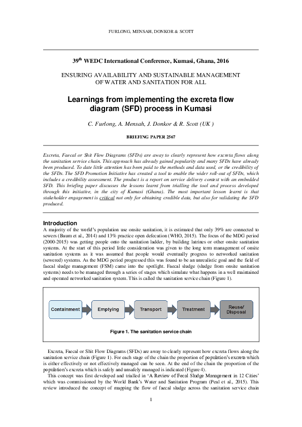 (PDF) Learnings from implementing the excreta flow diagram (SFD ...