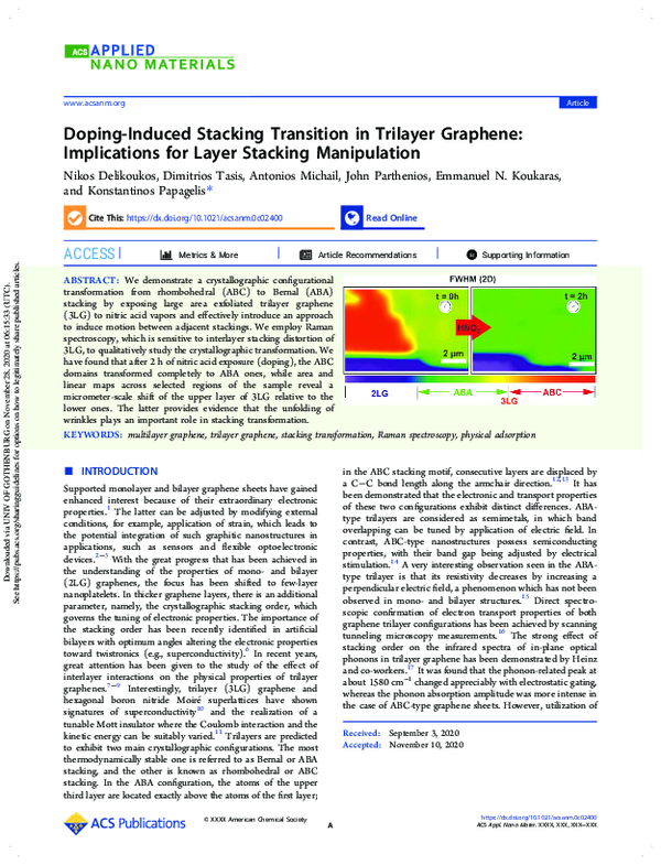 (PDF) Doping-Induced Stacking Transition in Trilayer Graphene ...