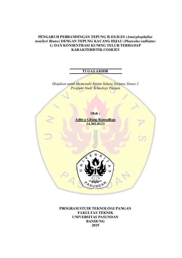 (PDF) PENGARUH PERBANDINGAN TEPUNG ILES-ILES (Amorphophallus muelleri ...
