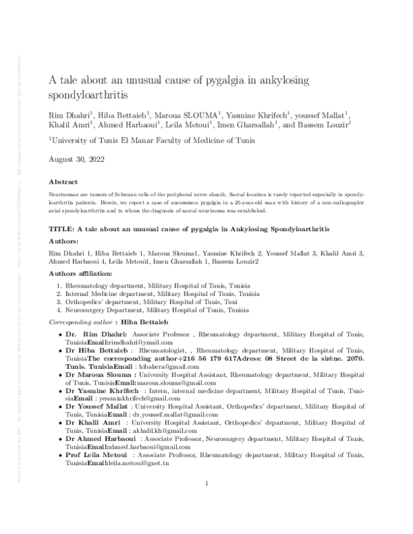 (PDF) A tale about an unusual cause of pygalgia in ankylosing ...