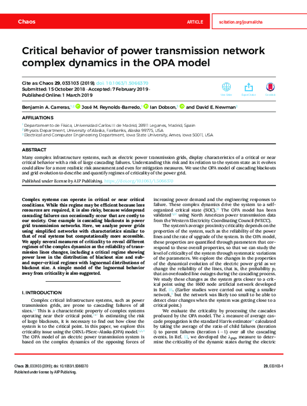 (PDF) Critical behavior of power transmission network complex dynamics ...