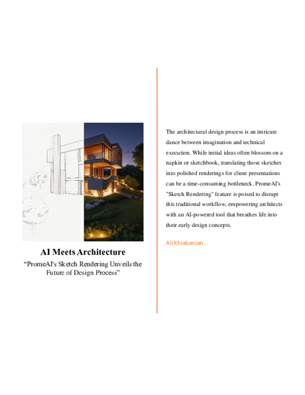 (PDF) AI Meets Architecture "PromeAI's Sketch Rendering Unveils the ...
