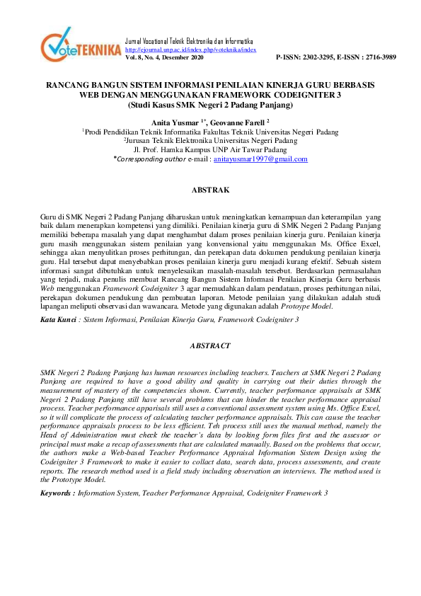 (PDF) Rancang Bangun Sistem Informasi Penilaian Kinerja Guru berbasis Web dengan menggunakan ...