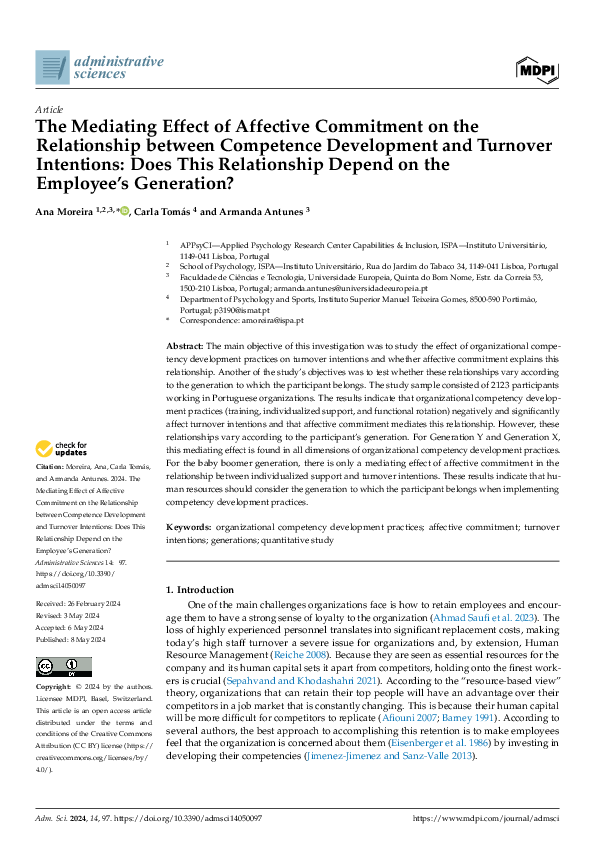 (PDF) The Mediating Effect of Affective Commitment on the Relationship ...
