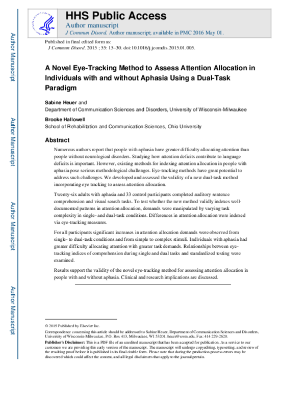 (PDF) A novel eye-tracking method to assess attention allocation in individuals with and without ...