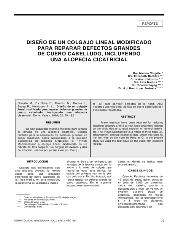 (PDF) Diseño De Un Colgajo Lineal Modificado Para Reparar Defectos ...