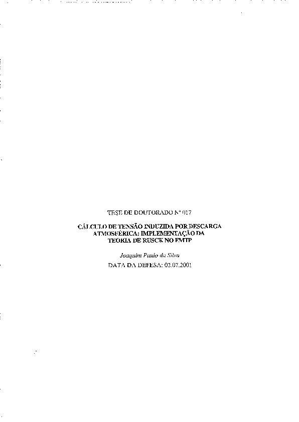 (PDF) Cálculo de tensão induzida por descarga atmosférica ...