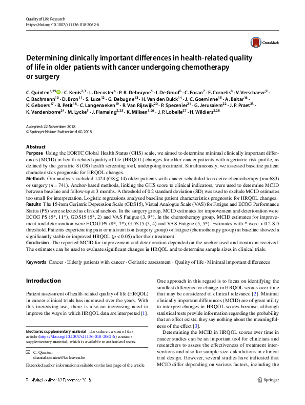(PDF) Determining clinically important difference on the Tinetti ...
