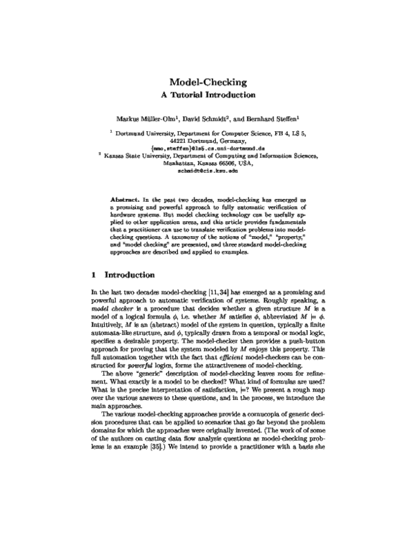 (PDF) Model-Checking