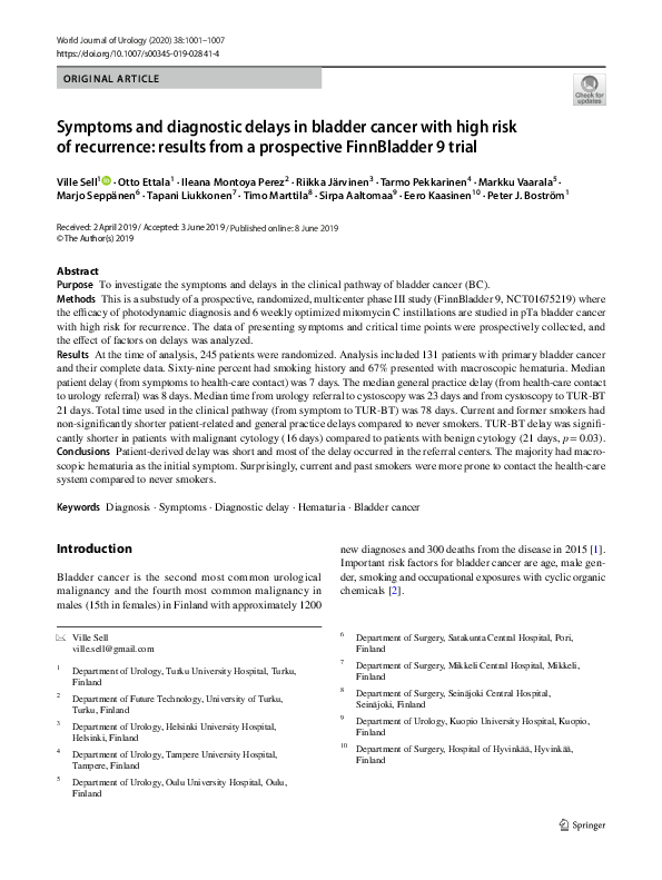 (PDF) Multimodal bladder preservation technique for muscle invasive ...