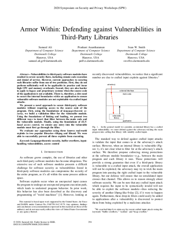 (PDF) Armor Within: Defending Against Vulnerabilities in Third-Party ...