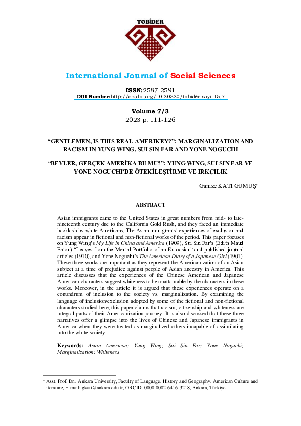 (PDF) “GENTLEMEN, IS THIS REAL AMERIKEY?”: MARGINALIZATION AND RACISM ...