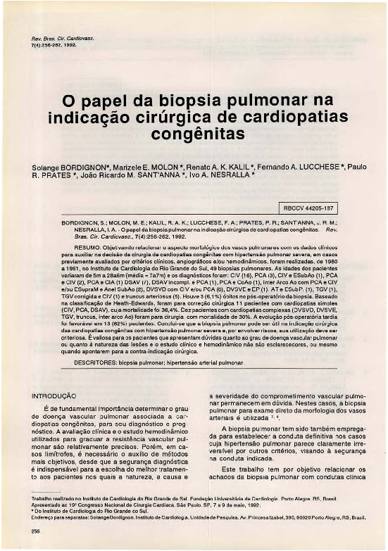(PDF) O papel da biopsia pulmonar na indicação cirúrgica de ...