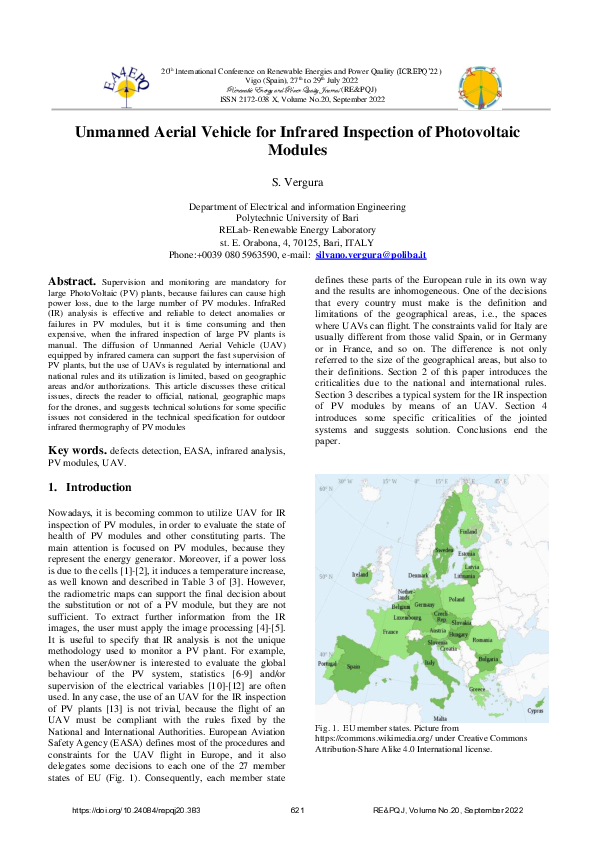 (PDF) Unmanned Aerial Vehicle for Infrared Inspection of Photovoltaic ...