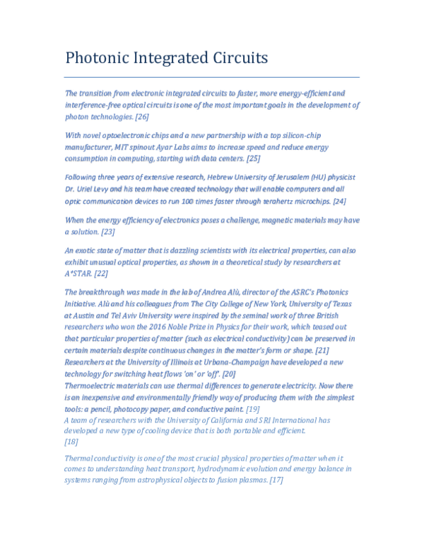 (PDF) Photonic integrated circuits | Michael Krainak - Academia.edu