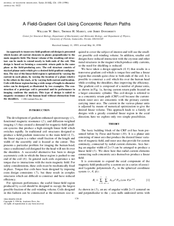 (PDF) A Field-Gradient Coil Using Concentric Return Paths