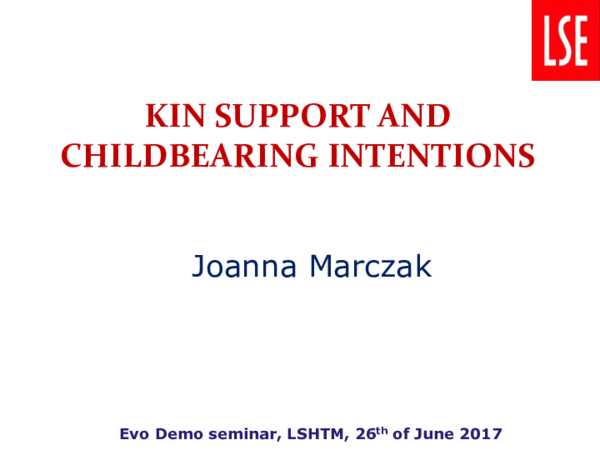 (PDF) Kin support and childbearing intentions