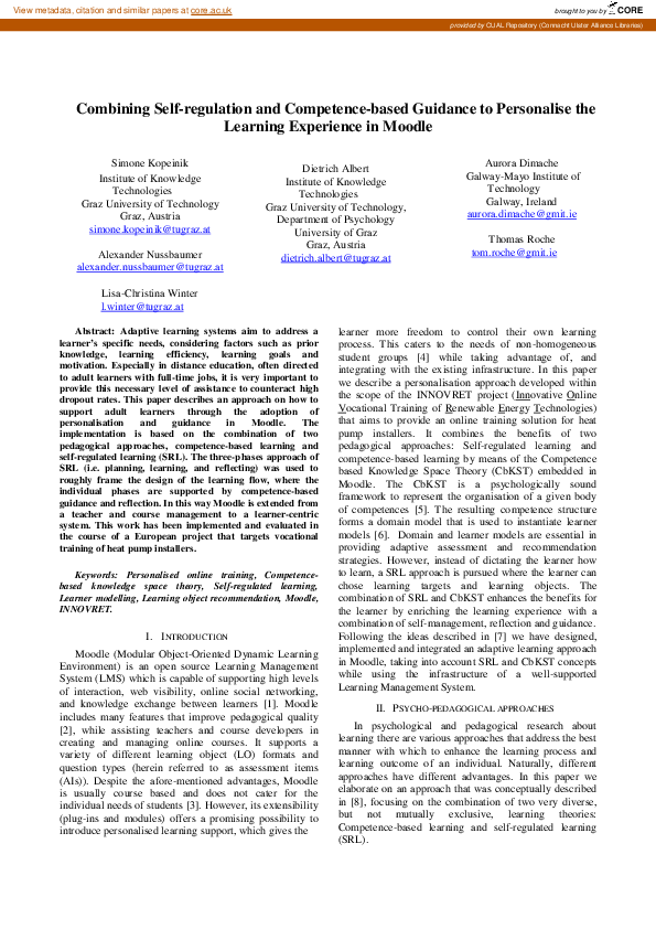(PDF) Combining Self-Regulation and Competence-Based Guidance to ...
