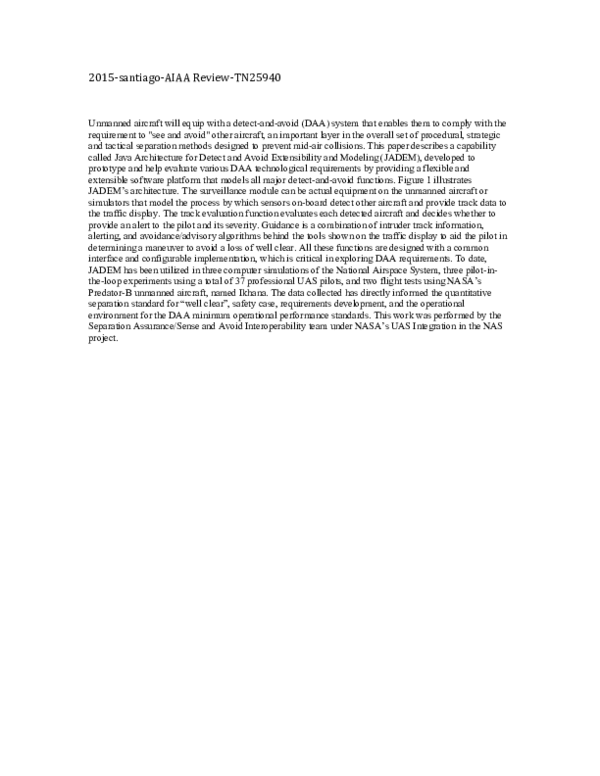 (PDF) Java Architecture for Detect and Avoid Extensibility and Modeling